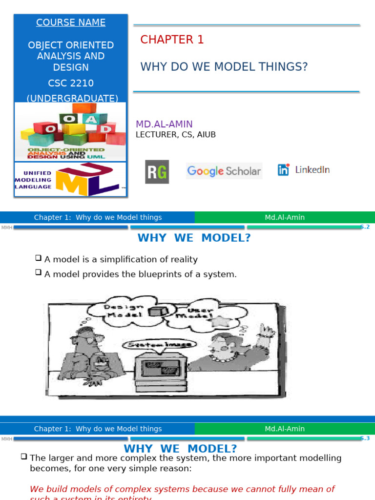 OOAD - Ch.01 - Why Do We Model Things 2 | PDF | Unified Modeling Language | Class (Computer ...