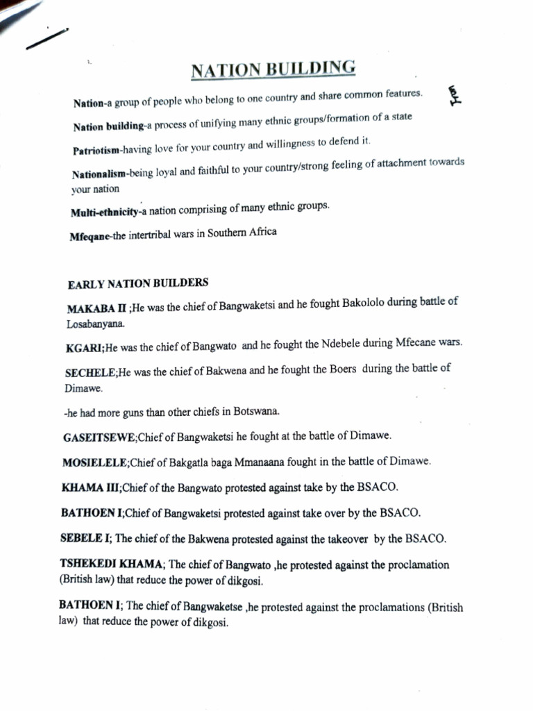 Nation Building (1) | PDF | Botswana