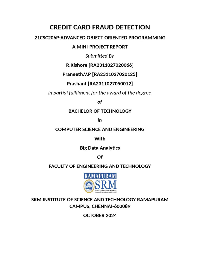 Credit Card Fraud Detection | PDF | Database Transaction | Computer Security