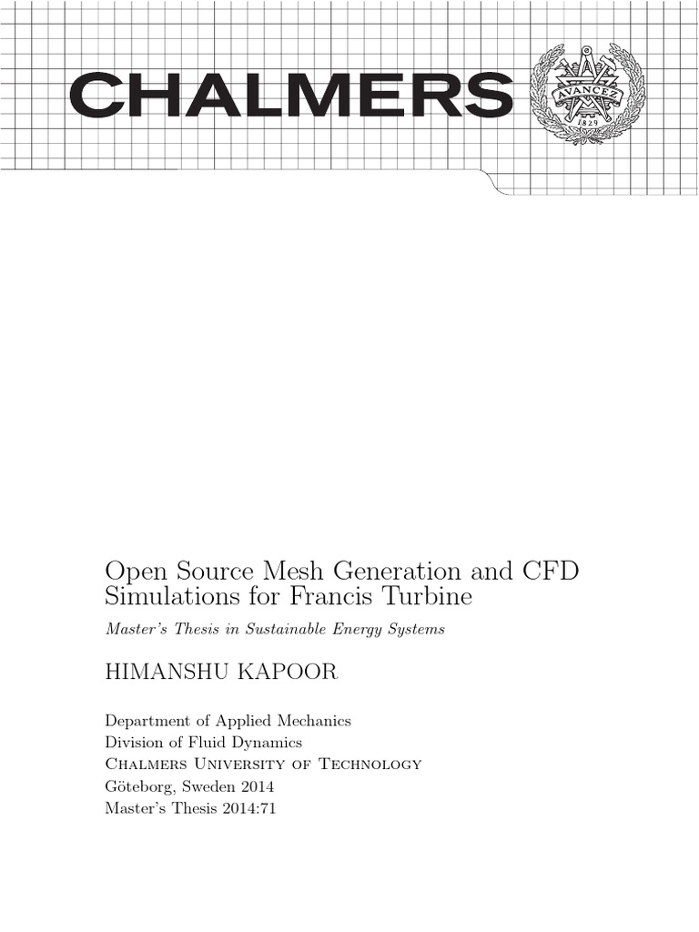 Open Source Mesh Generation and CFD Simulations For Francis Turbine ...