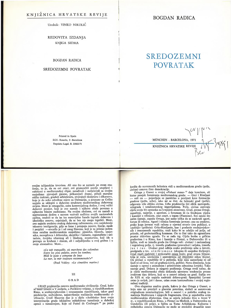 Bogdan Radica. Sredozemni Povratak. Grad | PDF