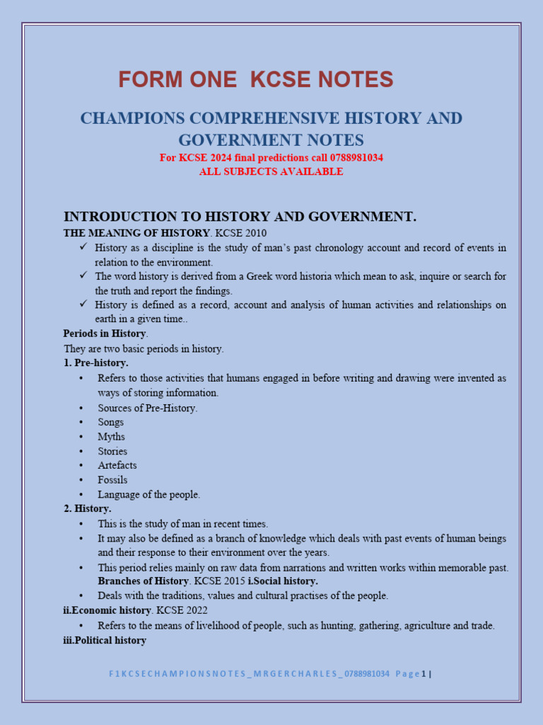 -F1_HISTORY NOTES _CHAMPIONS_ 2023 | PDF | Homo | Stone Age