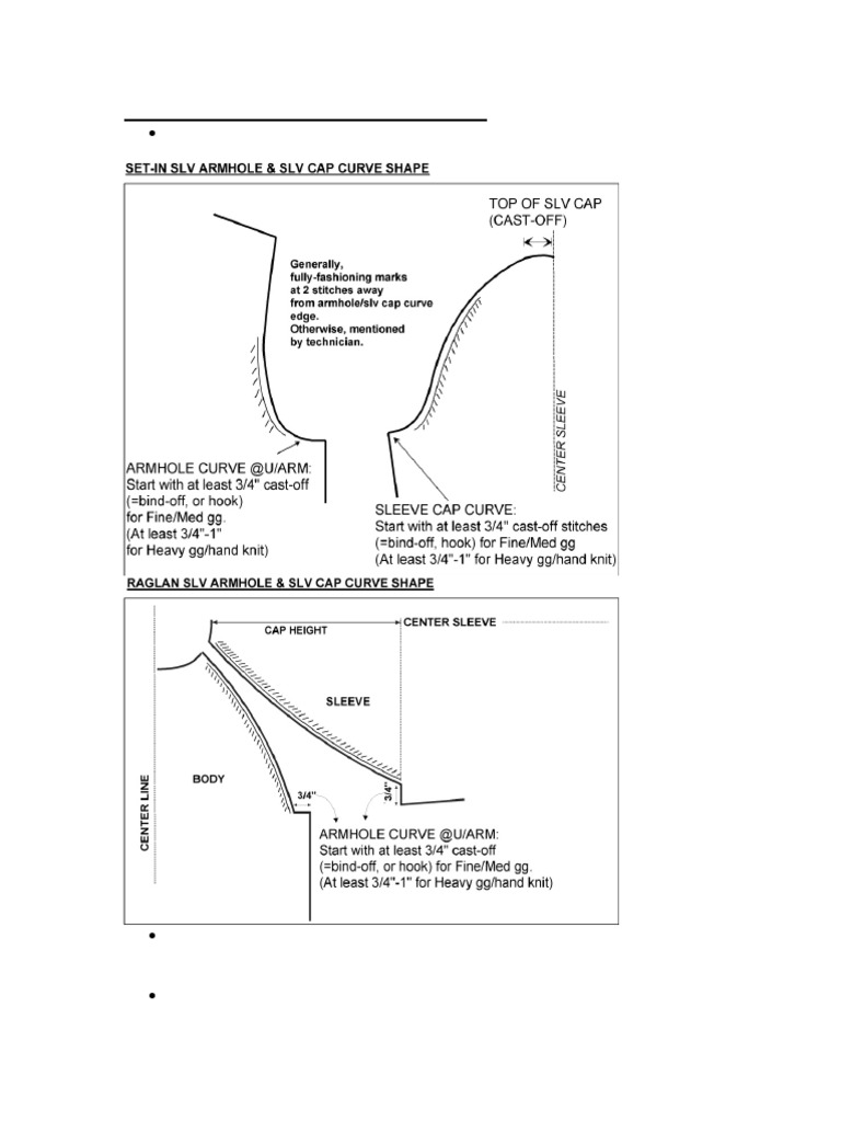 Sweater Construction Standards 5-31-19 | PDF | Knitting | Seam (Sewing)