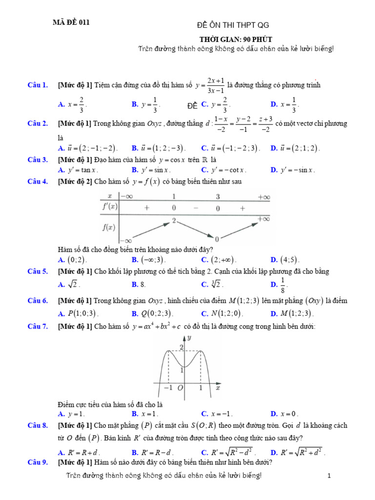 011 DE ON THI 11 loi giai | PDF