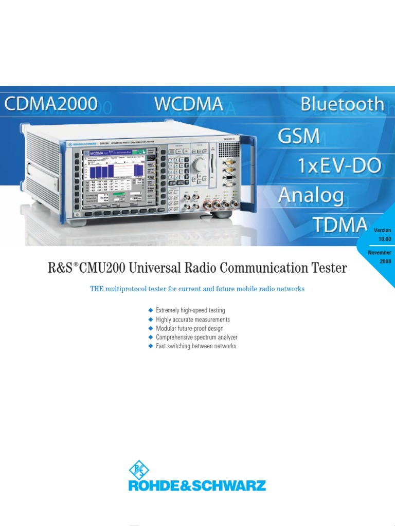 CMU200 Bro en | PDF | High Speed Packet Access | General Packet Radio ...