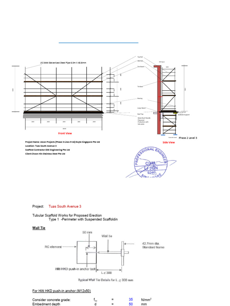 Perimeter Scaffold Deisgn | PDF | Scaffolding | Mechanical Engineering
