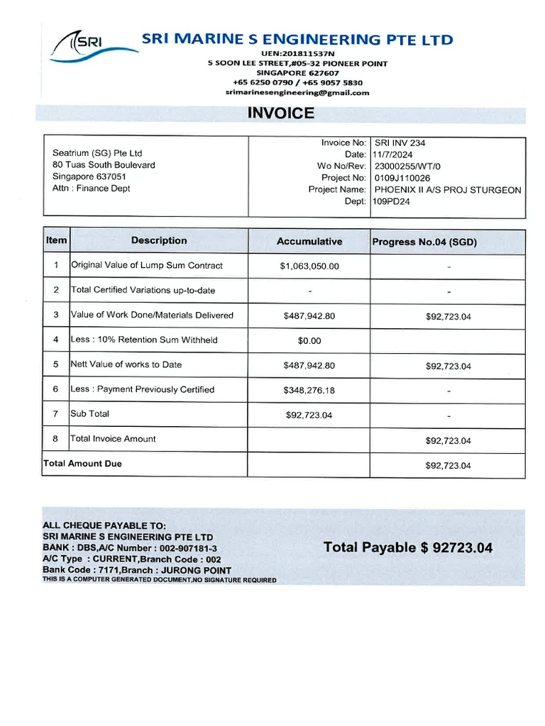 Invoice - SRI INV 234 NEW - 5 | PDF