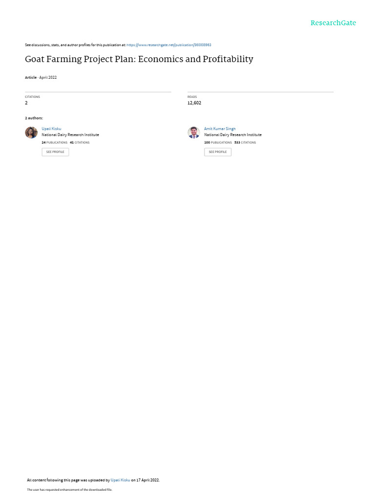 goat_farming_project_plan | PDF | Goat | Agriculture