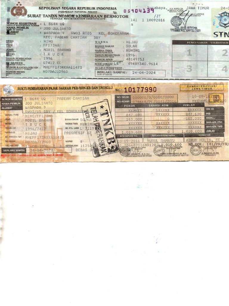 STNK L8644UQ (1) | PDF