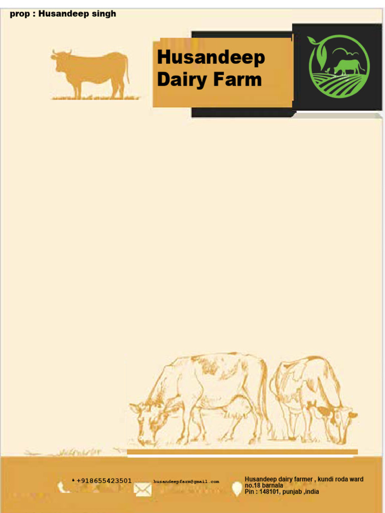 HUSANDEEP Dairy Farmletterhead | PDF
