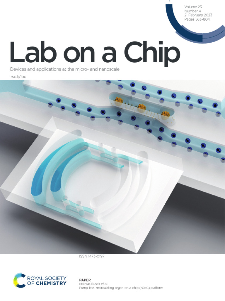 2023 - Lab On Chip - Pump-Less, Recirculating Organ-On-A-Chip (rOoC) | PDF