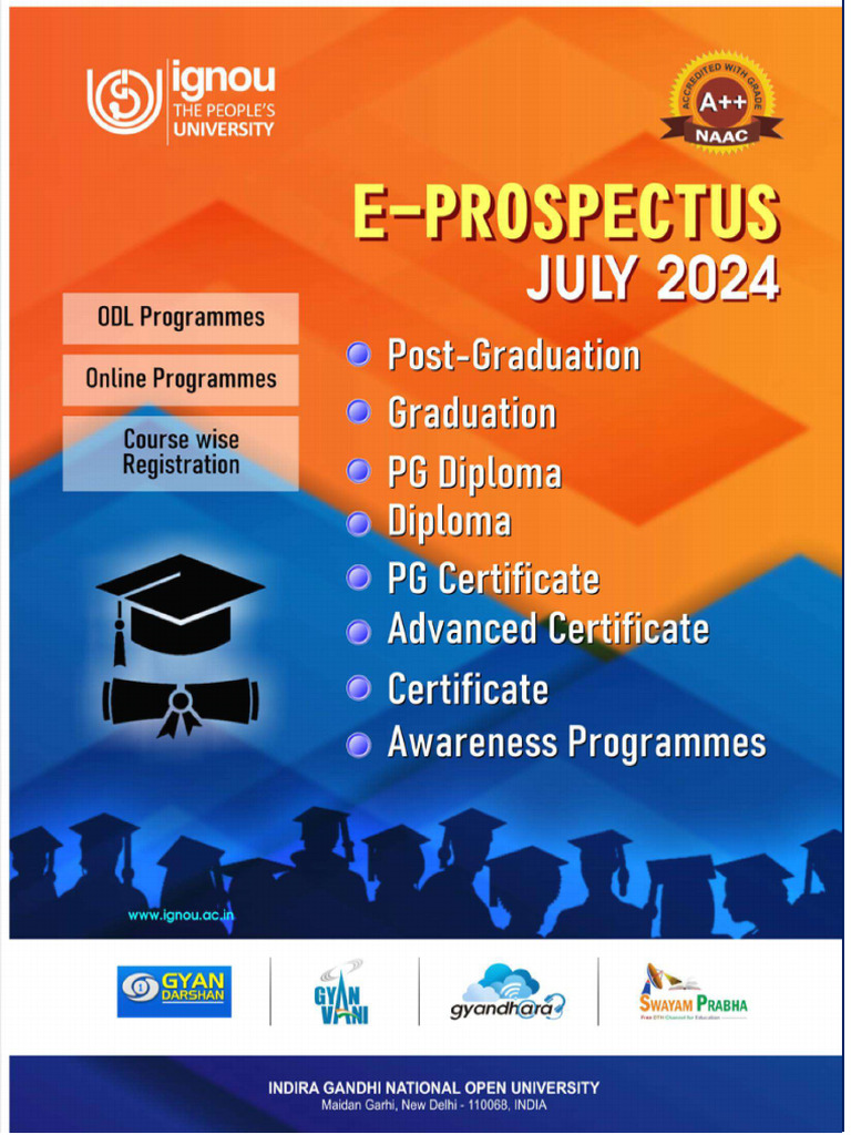 IGNOU July 2024 Prospectus Overview | PDF | Academic Degree | Bachelor ...