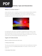 Types of Crime Scenes | PDF