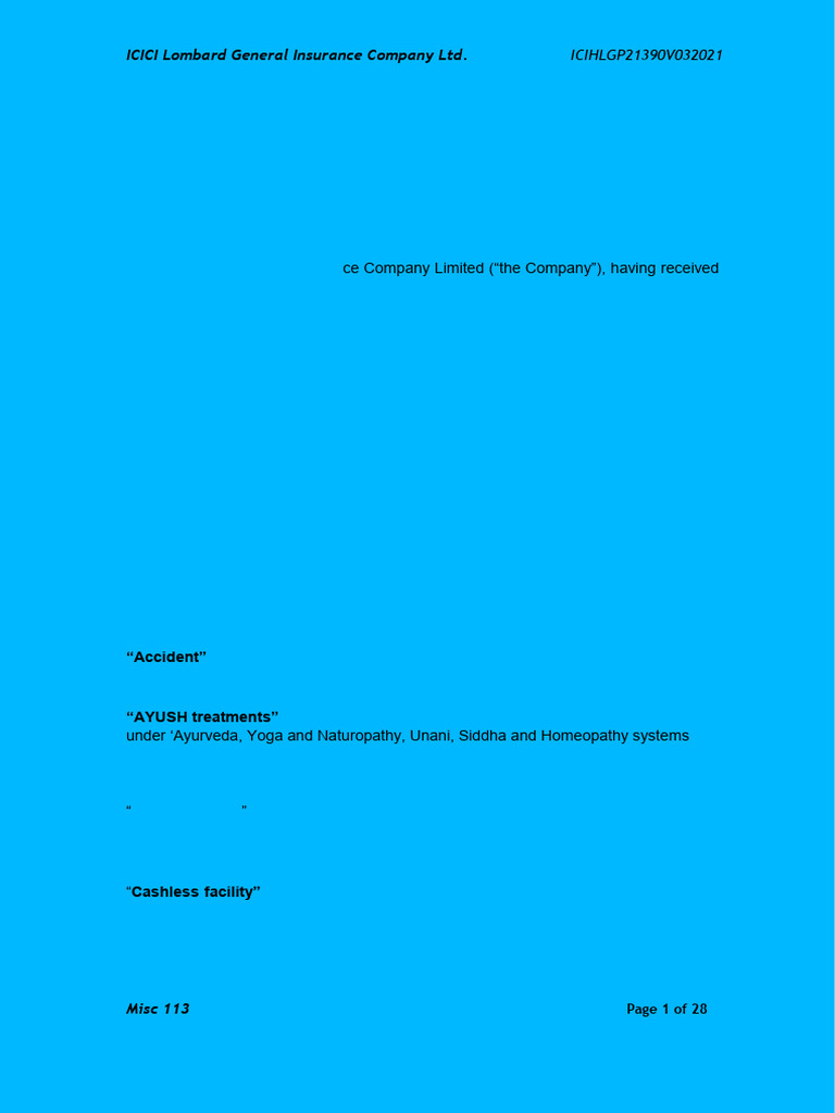 Annexure 1 Policy Wording Healthcare Plus 270824 Updated | PDF | Insurance | Hospital