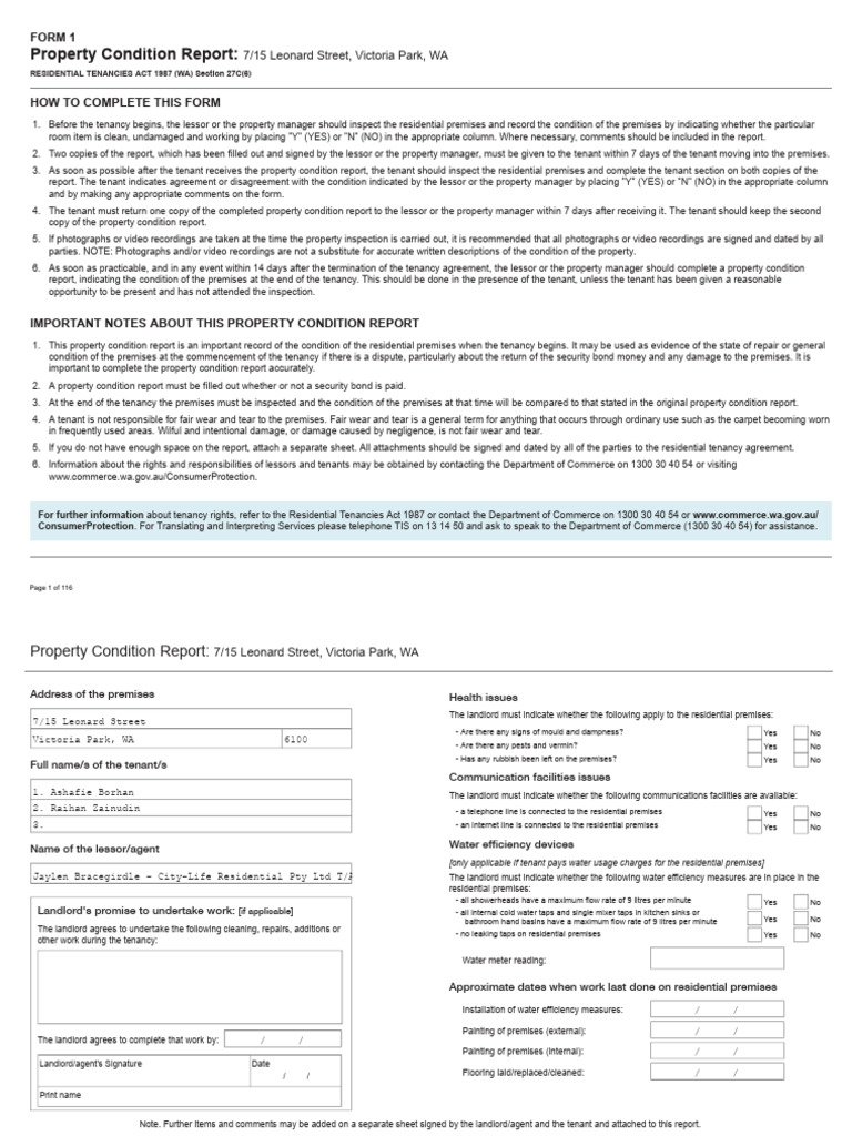 Exit Inspection Report - 07-06-2024!7!15 Leonard Street | PDF ...