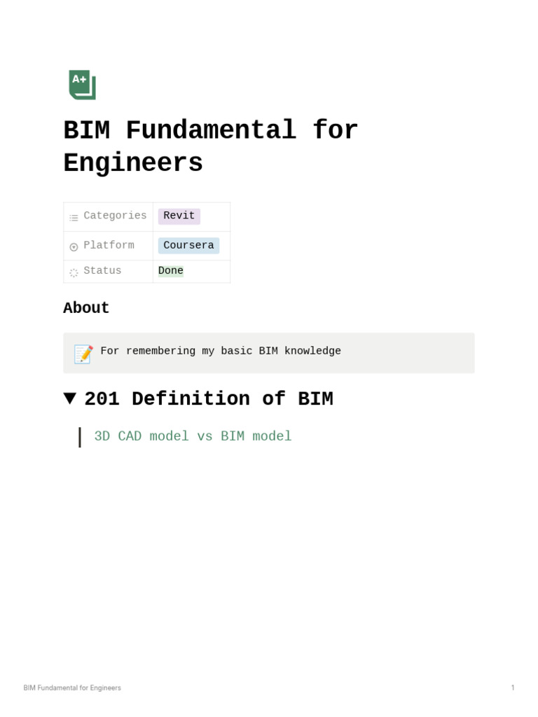 BIM Fundamental for Engineers | PDF