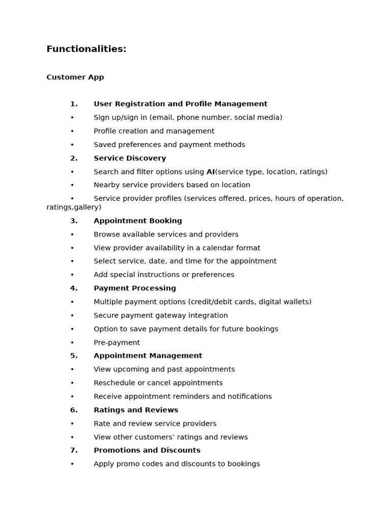 Functionalities rest of the apps | PDF | Credit Card | Cyberspace