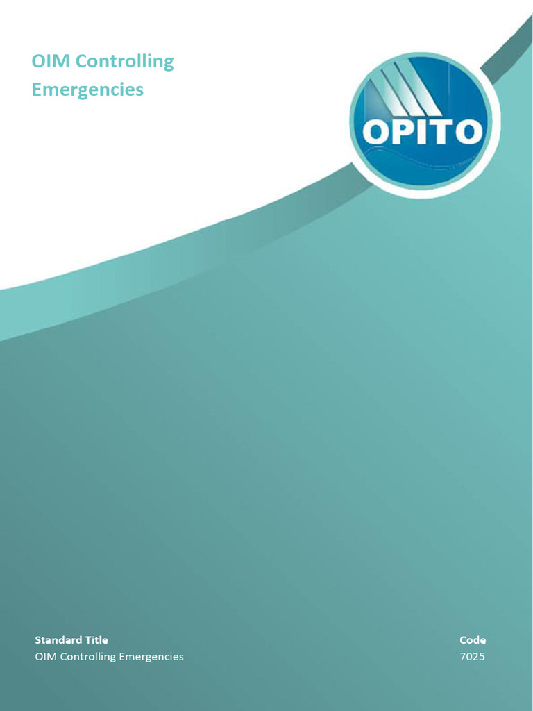 OIM Controlling Emergencies Rev 6 March 2022 | PDF | Simulation | Emergency
