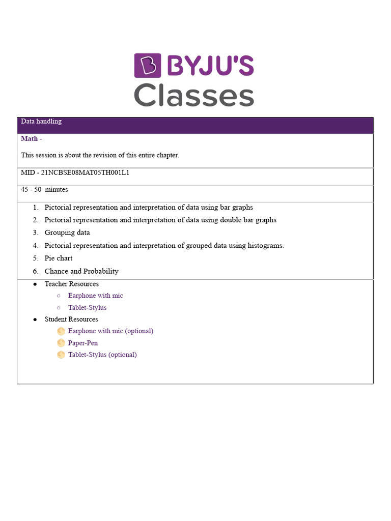 Grade 8 Data Handling - Docx - Compressed | PDF | Odds | Histogram