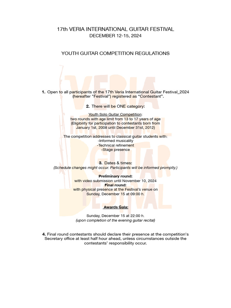 VIGF 2024 YGC REGULATIONS Eng | PDF