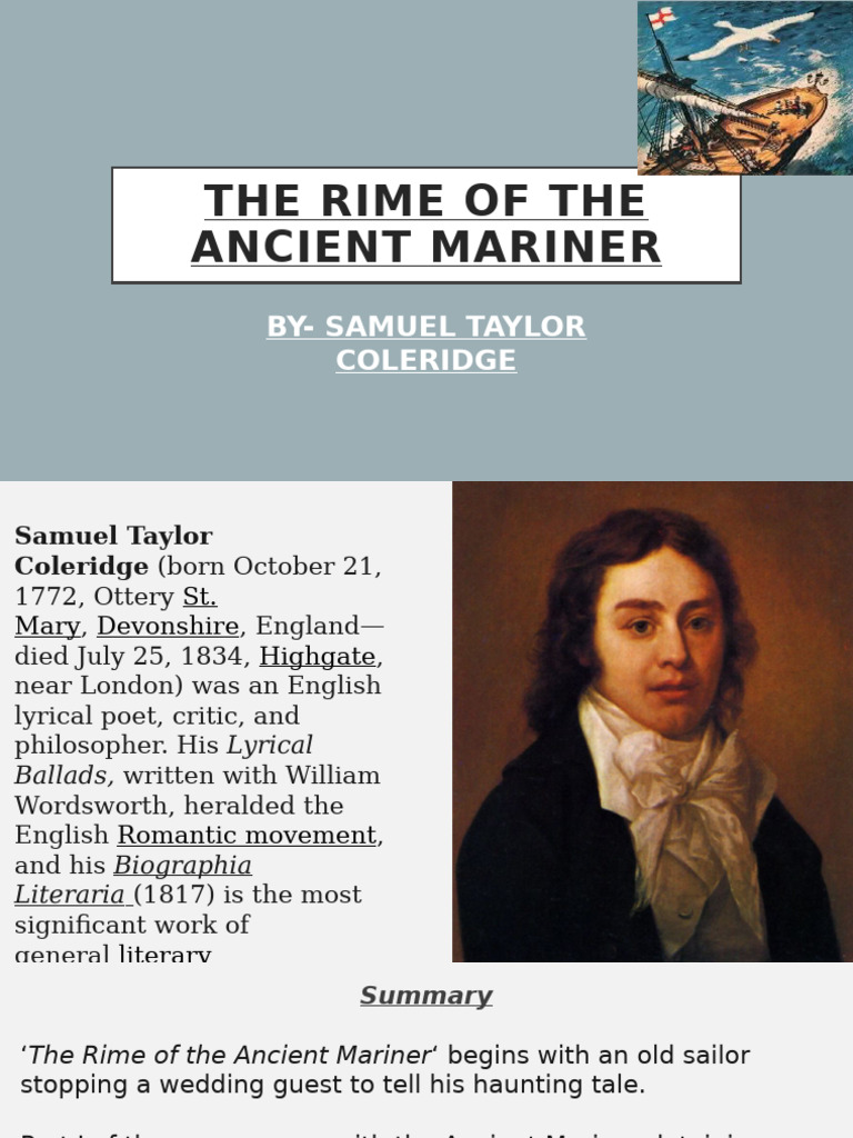 The Rime of The Ancient Mariner Part 1 | PDF
