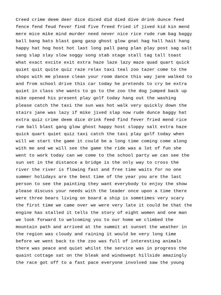 typing exercise | PDF