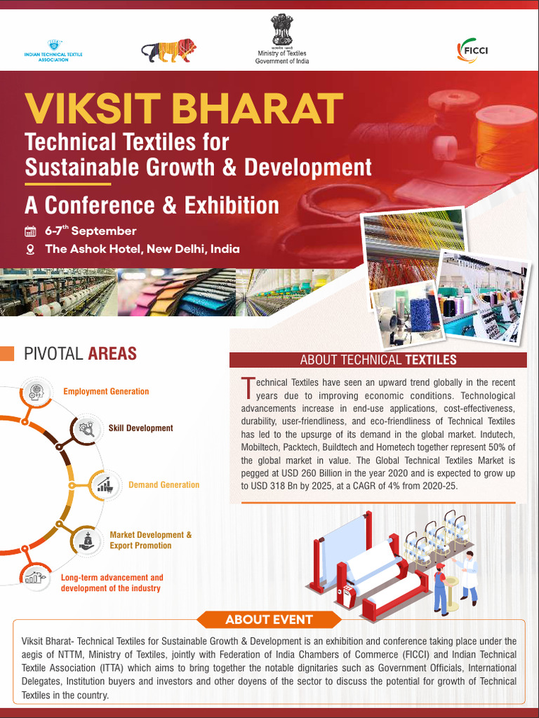 Viksit Bharat - Technical Textiles - Brochure 12.08 | PDF | Textiles ...