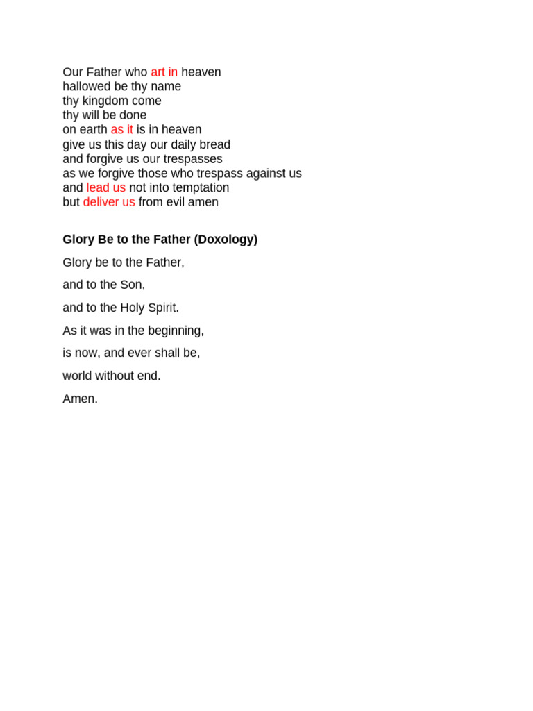 Our Father Who Art in Heaven | PDF | Religion & Spirituality