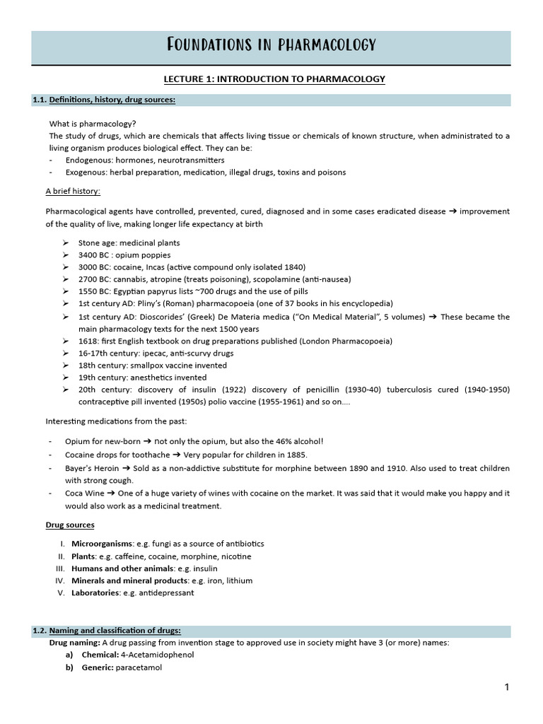 Pharma Lectures Part I | PDF | Receptor Antagonist | Receptor ...