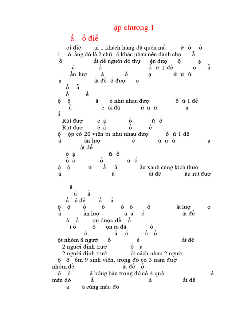 Bài tập xstk 1 | PDF
