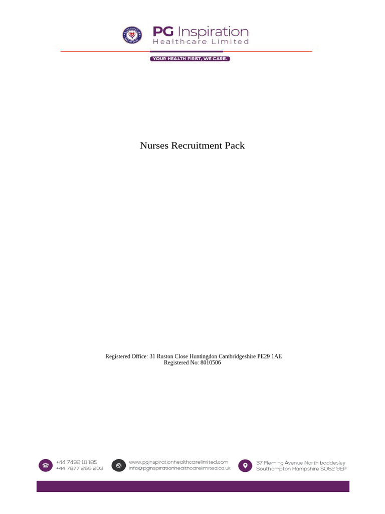 Nurses Recruitment Application Form | PDF | Clinical Medicine | Mental ...