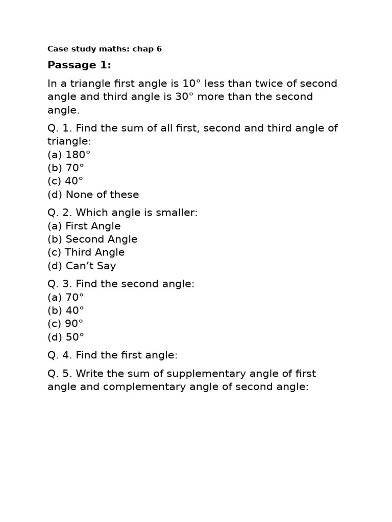Case study maths | PDF | Triangle | Elementary Geometry