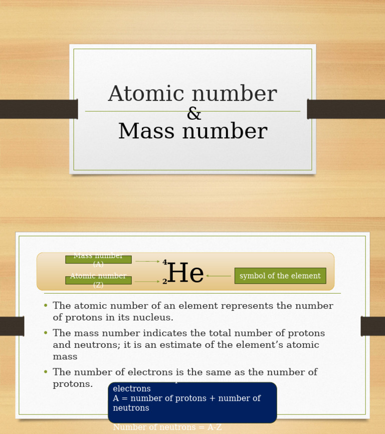 Atomic Number and Mass Number | PDF | Science & Mathematics