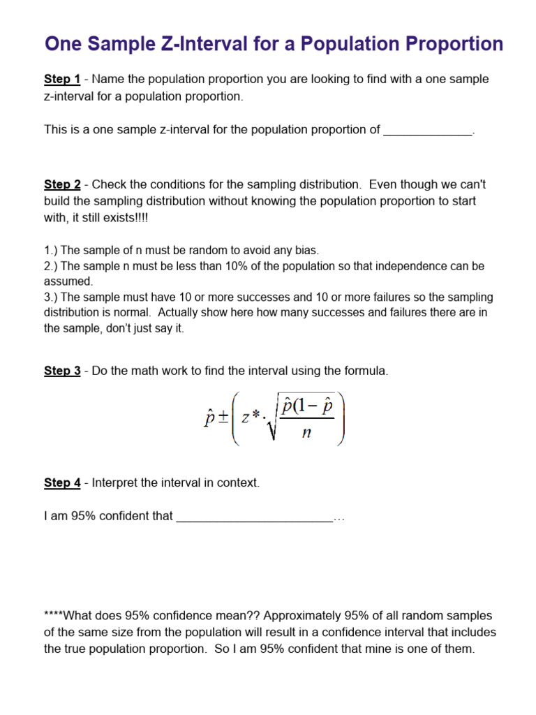 bCNYbgYbTwS7hwZkpVo7 - Directions for One Sample z-interval for a ...