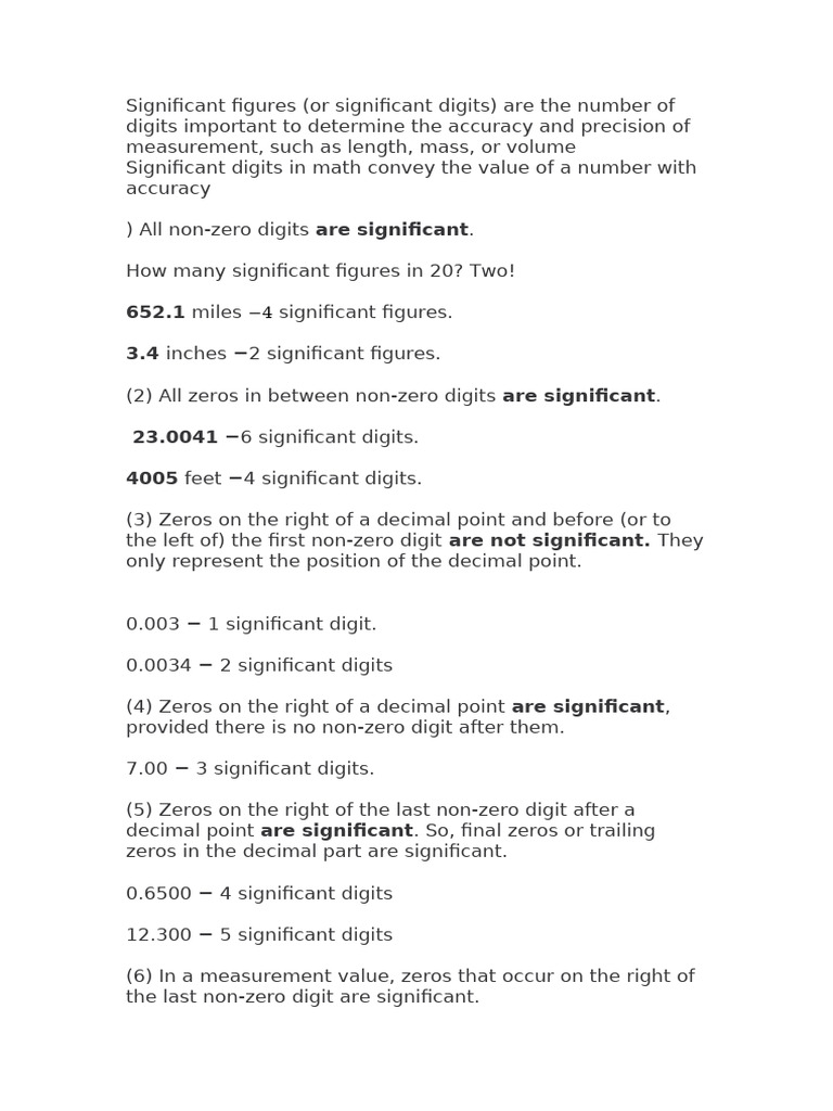 Significant figures | PDF | Significant Figures | Applied Mathematics