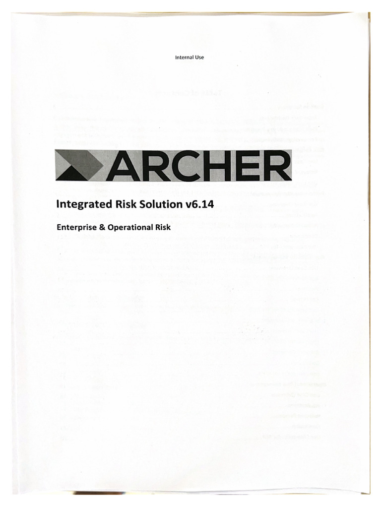 GRC tool_Archer manual | PDF