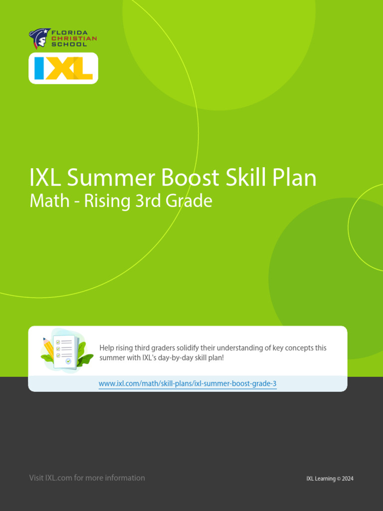 3 RD Grade IXLMath Summer Boost | PDF