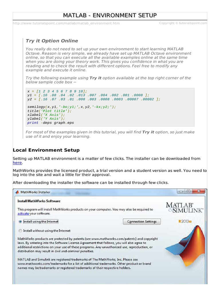 Matlab Environment | PDF | Matlab | Software Engineering Matlab Environment | PDF | Matlab | Software Engineering