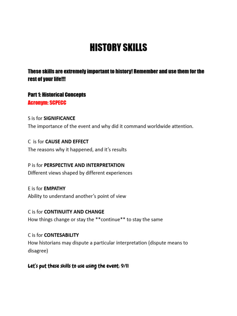 Essential History Skills Explained | PDF | History