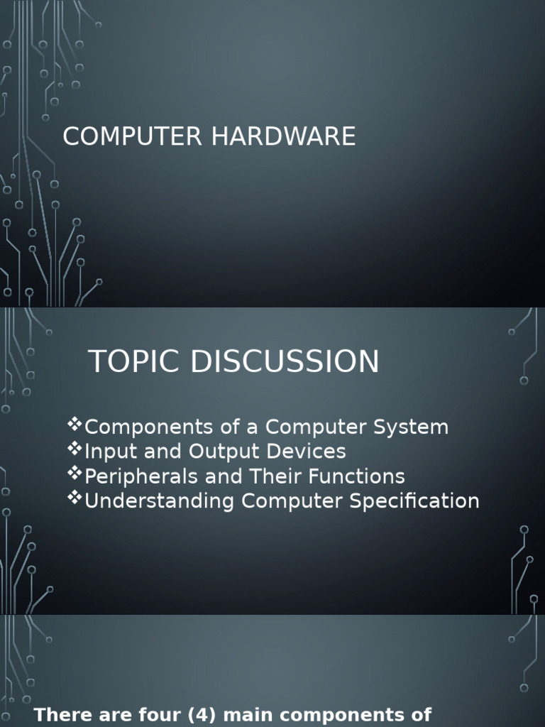 Computer Hardware | PDF | Computer Data Storage | Random Access Memory