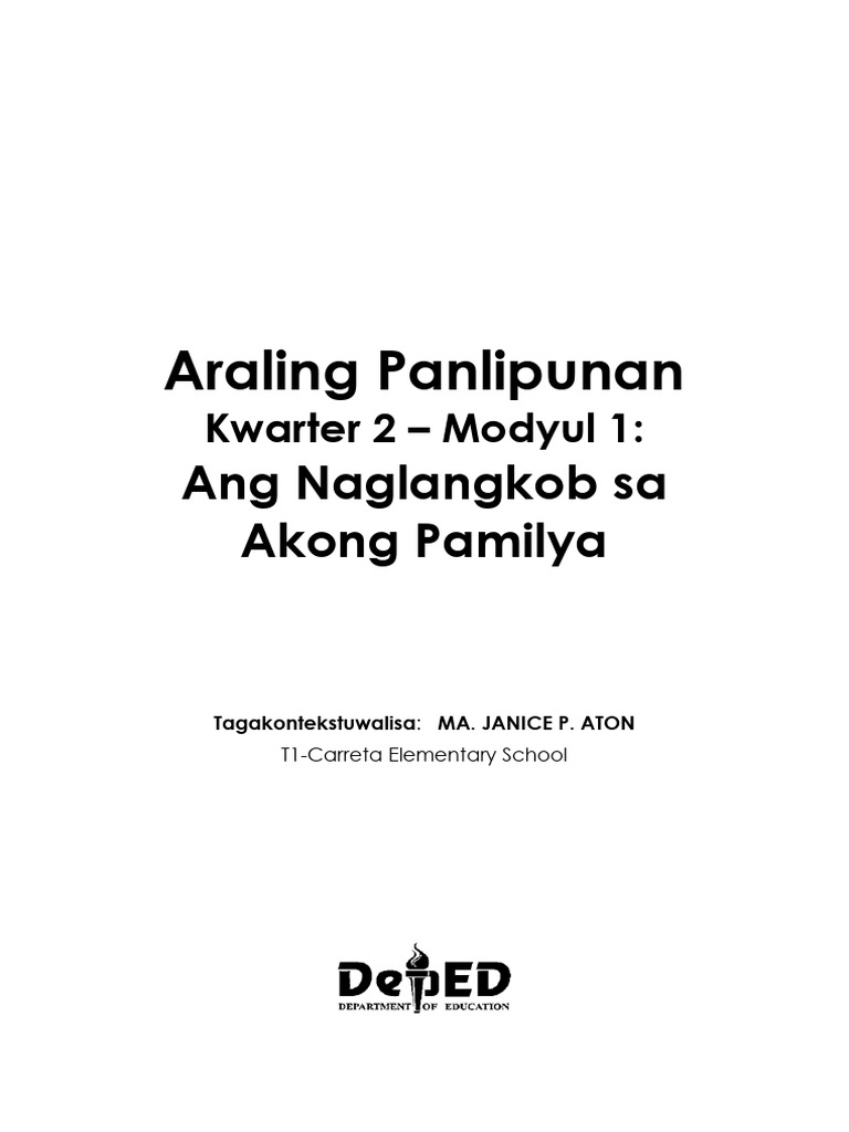 Ap1-Q2-Module 1-Week 1 | PDF