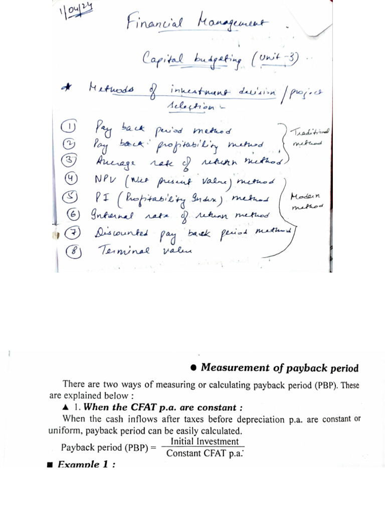 Formulas of Financial Management | PDF