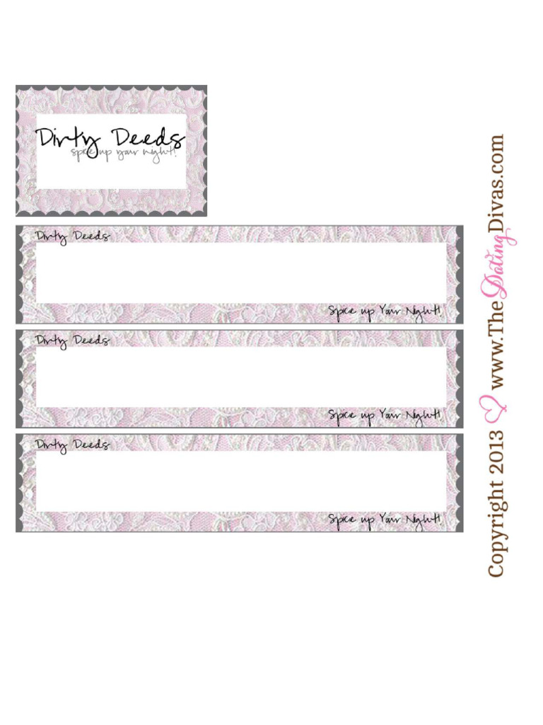 Dirty-Deeds-Printable | PDF