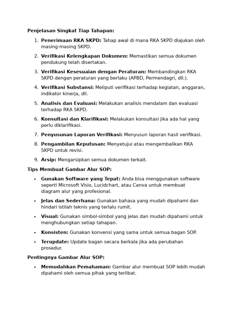 Contoh Penjelasan Alur Sop | PDF