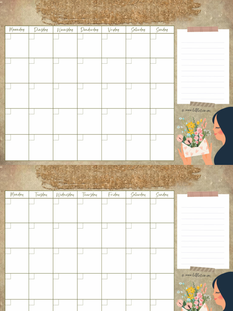 FREEBIE - DIY Kalender - Kalender - Calendar - WWW - Little1.co - Za | PDF