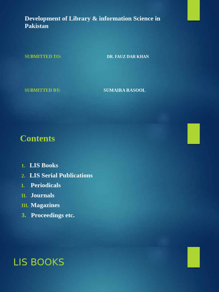 Development of Lis | PDF | Pakistan | Libraries