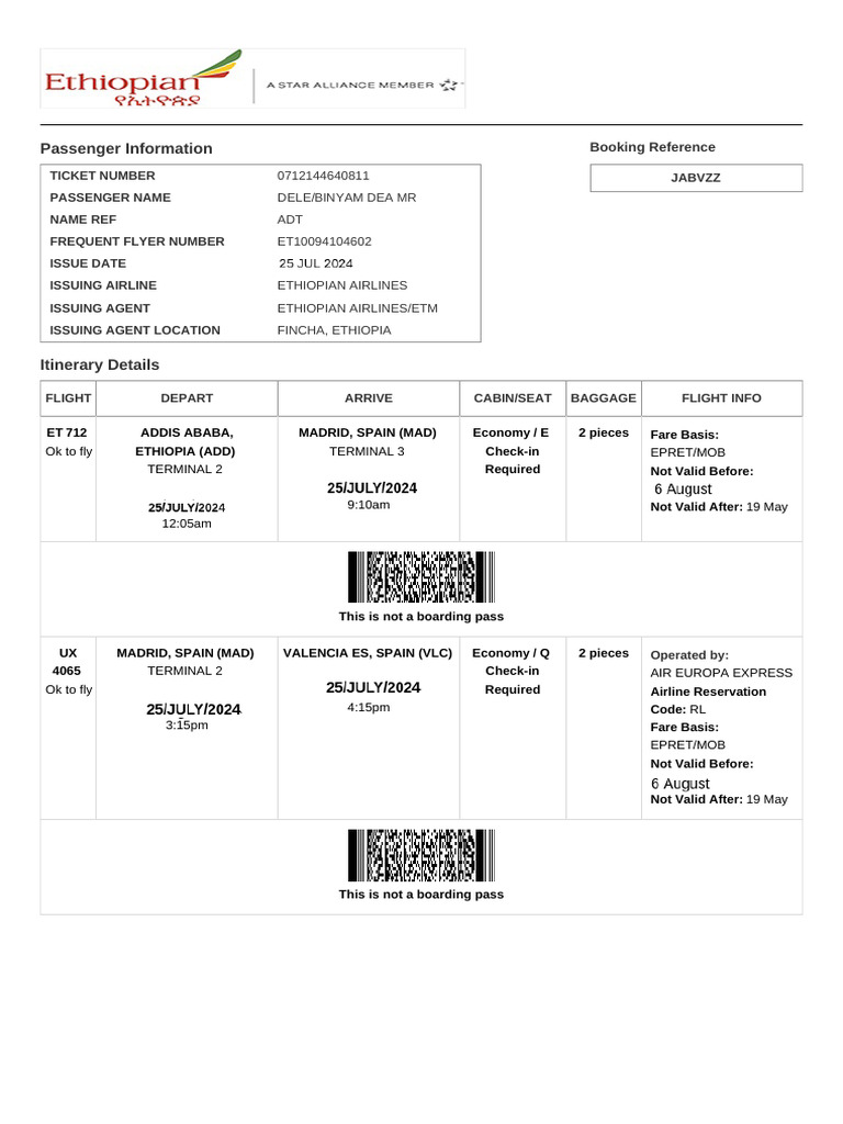 TripCase - Eticket Receipt | PDF | Transport | Aviation