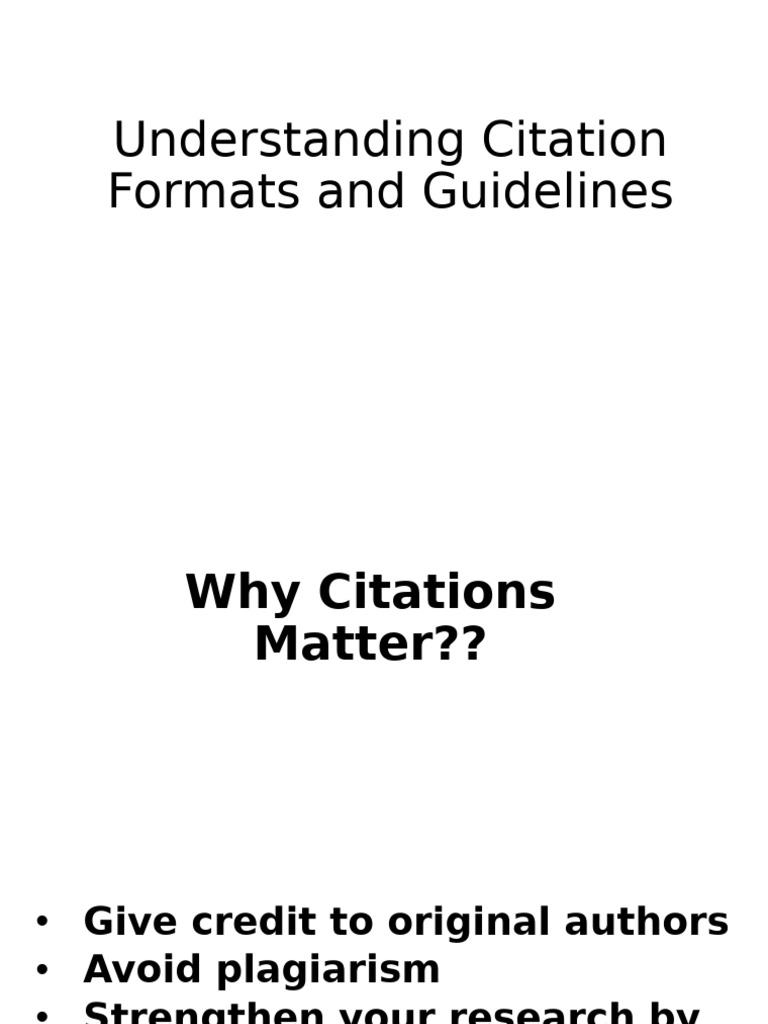 Understanding Citation Formats and Guidelines | PDF | Citation | Apa Style