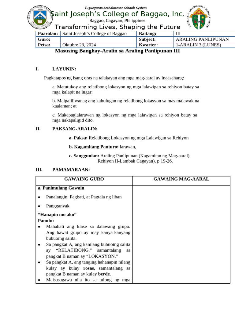 Lesson Plan Ar - Pan - 103825 | PDF