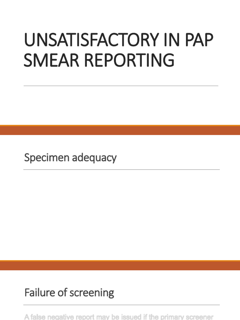 Smear Adequacy Pap Smear | PDF